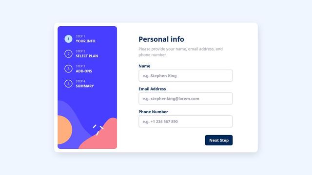 Frontend Mentor | Multi-step_form coding challenge solution