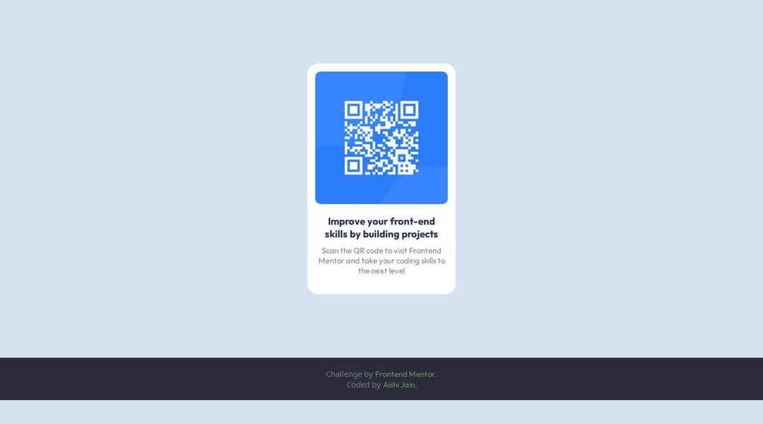Frontend Mentor | QR Code Component using CSS Flexbox coding challenge solution