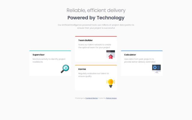 Frontend Mentor | Four Card Feature coding challenge solution