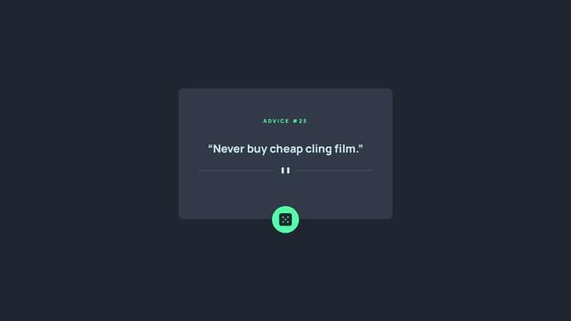 Frontend Mentor Advice Generator App Coding Challenge Solution