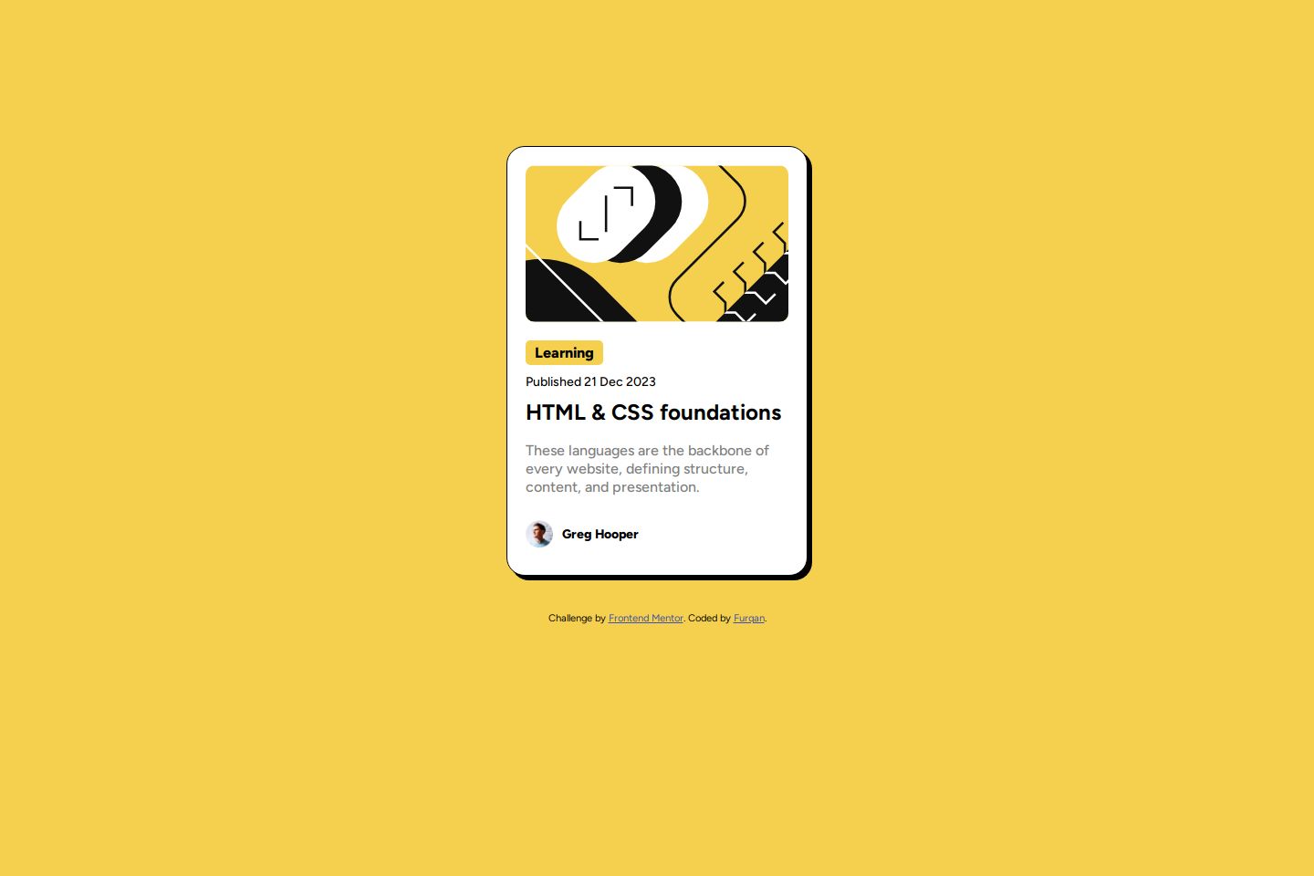 Frontend Mentor | Blog Preview Card Using CSS coding challenge solution