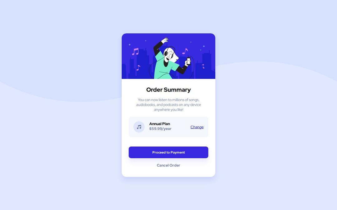 Frontend Mentor | Order summary component coding challenge solution