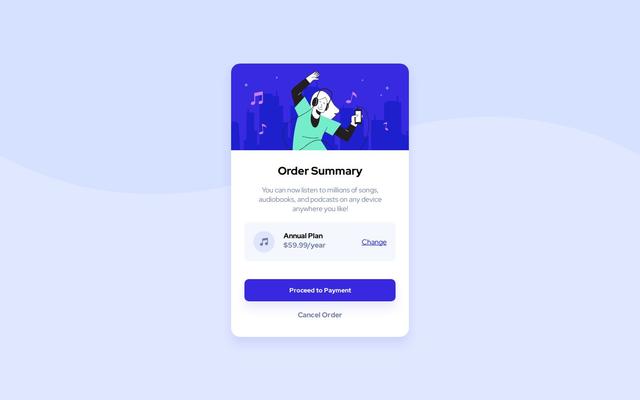 Frontend Mentor Order Summary Component Coding Challenge Solution