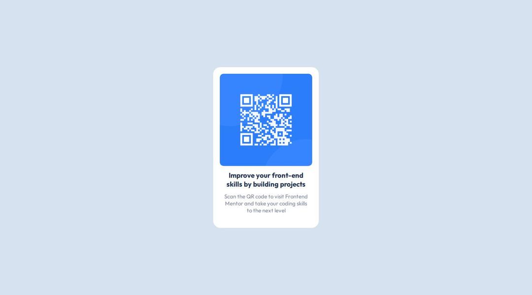 Frontend Mentor | QR code component using CSS Flexbox coding challenge solution
