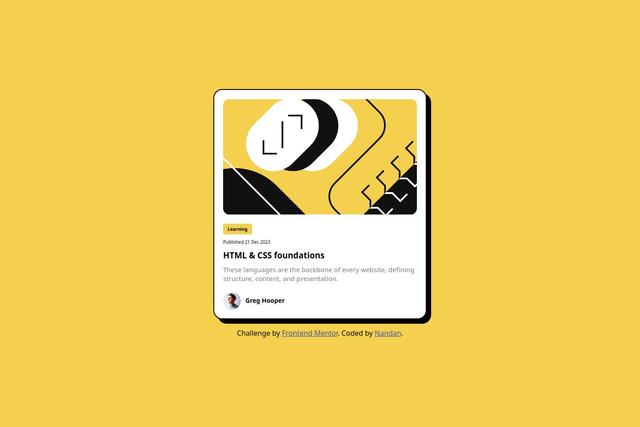 Frontend Mentor | Blog Preview Card coding challenge solution