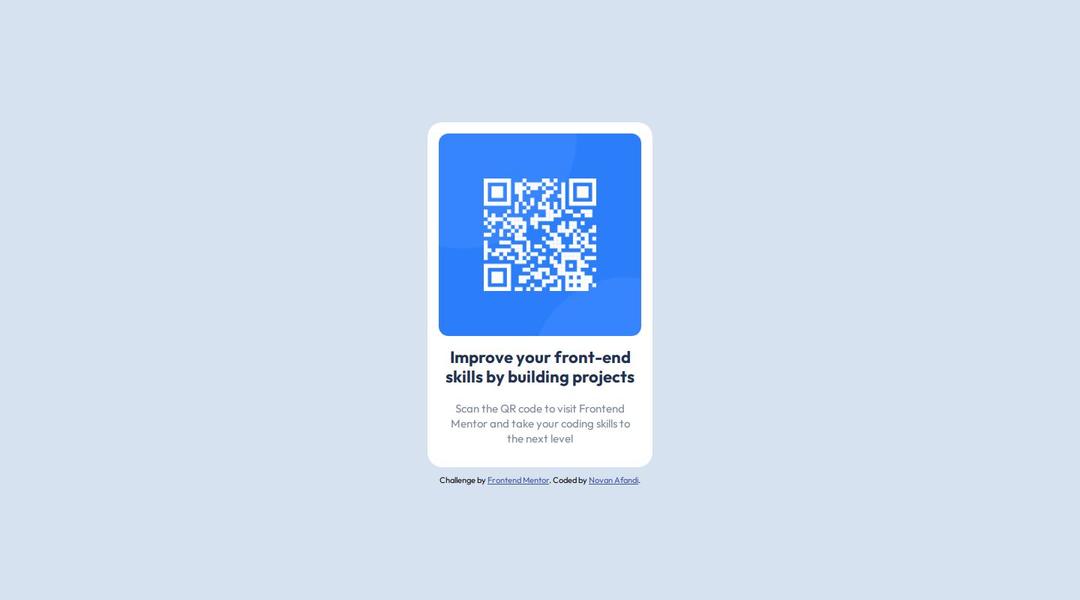 Frontend Mentor | QR code component solution using HTML and CSS only coding challenge solution