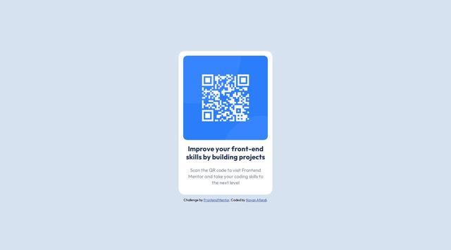 Frontend Mentor | QR code component solution using HTML and CSS only coding challenge solution