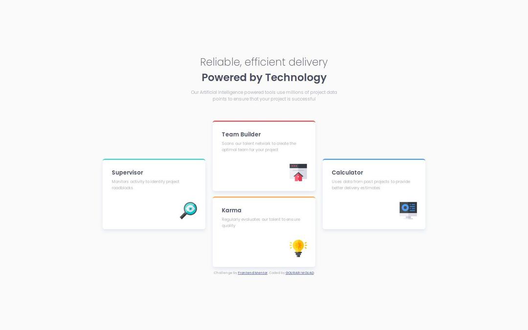 Frontend Mentor | Responsive cards feature section using CSS coding challenge solution