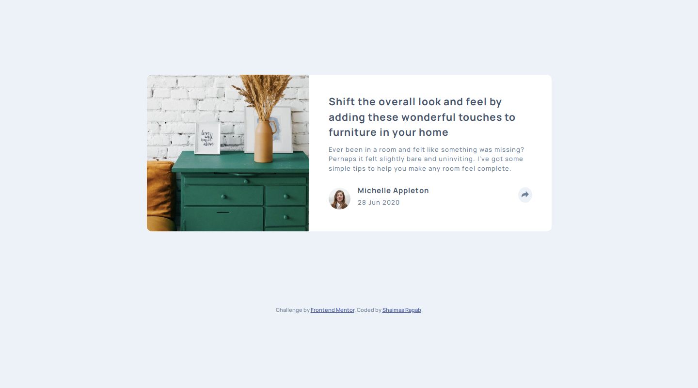 Frontend Mentor | Article-Preview coding challenge solution