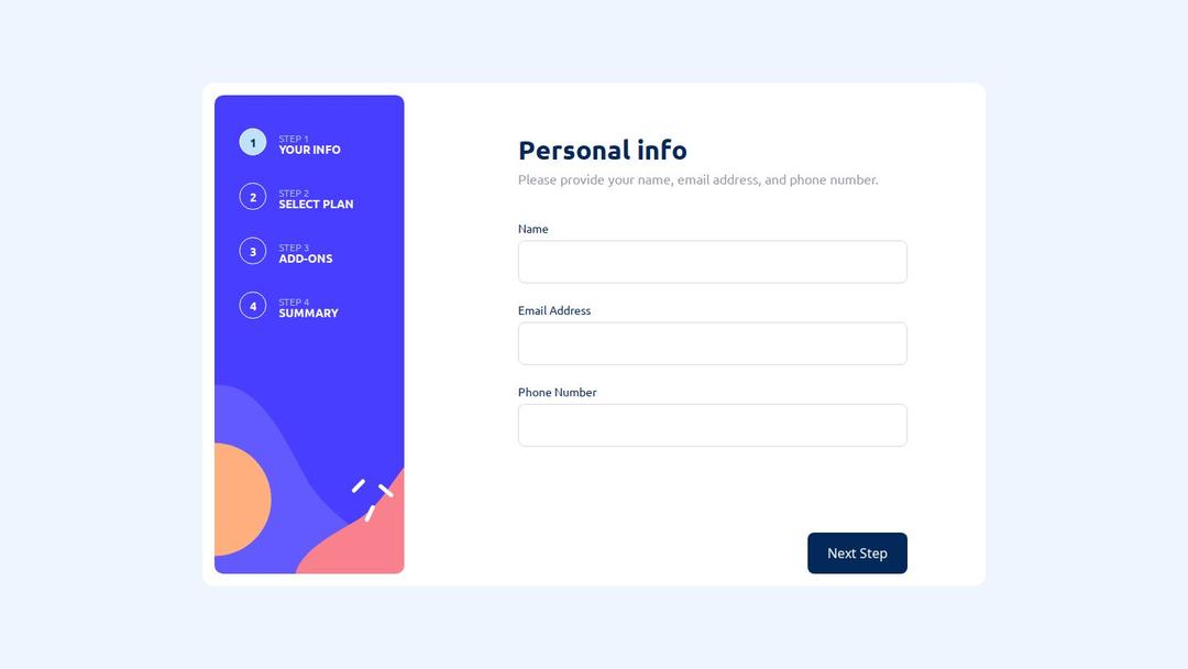 Frontend Mentor | Multi step form coding challenge solution