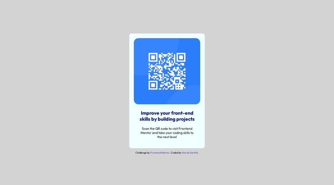 Frontend Mentor | QR Code Component built using HTML & CSS coding challenge solution