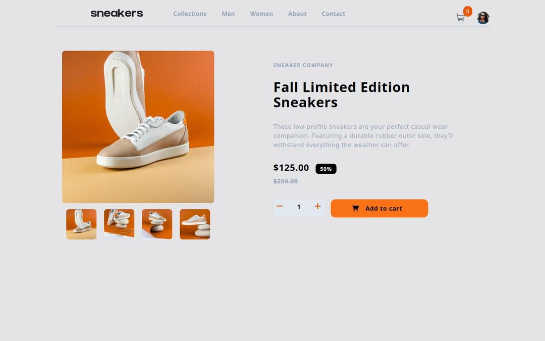 Frontend Mentor E Commerce Page Using Tailwindcss And Javascript