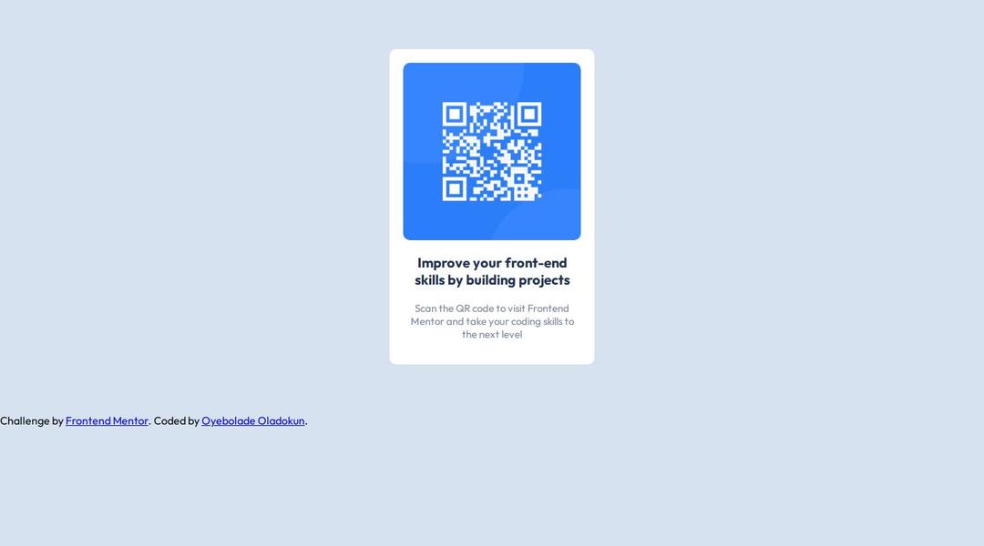 Frontend Mentor | QR Component Using HTML and CSS coding challenge solution