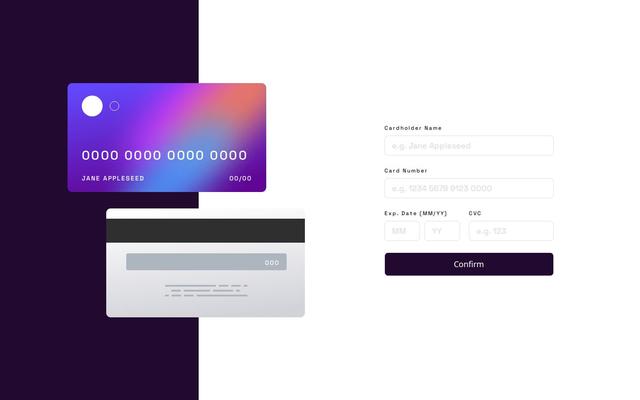 Frontend Mentor Interactive Card Details Form React Ts Coding Challenge Solution