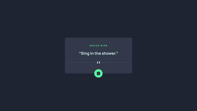 Frontend Mentor Advice Generator App Using Html Css And Js Coding