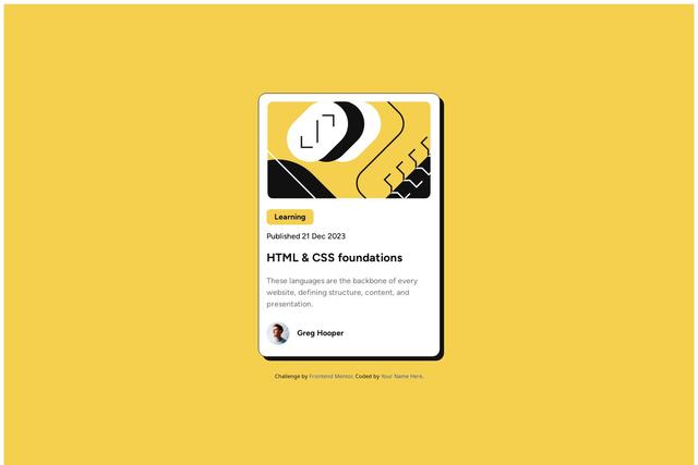 Frontend Mentor Blog Preview Card Component Coding Challenge Solution