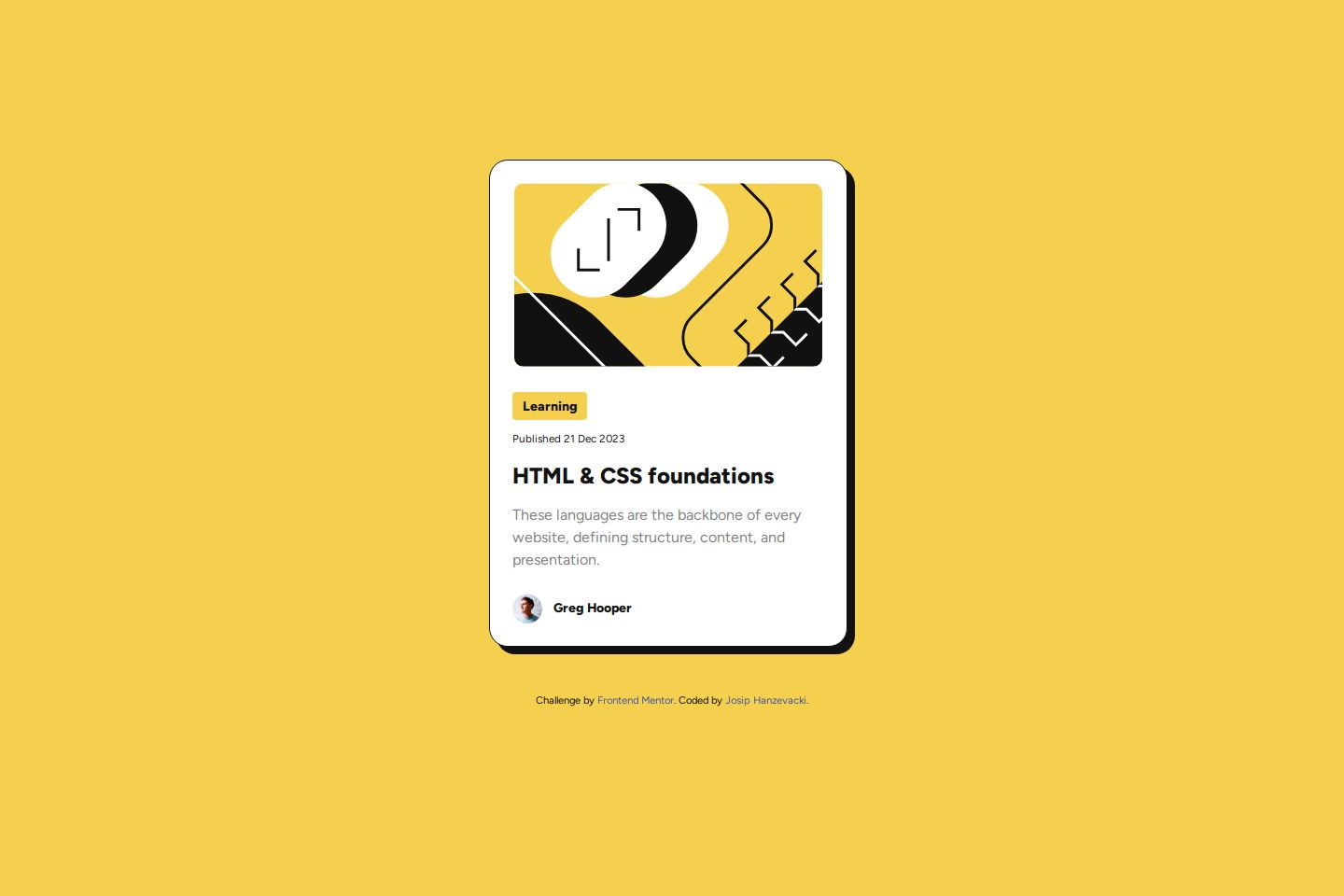Frontend Mentor | Flexbox, BEM solution of Blog preview card challenge coding challenge solution