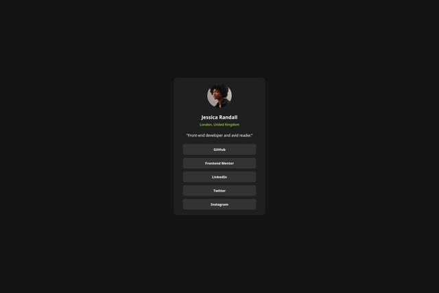 Frontend Mentor Social Links Profile Using Html And Css Coding Challenge Solution