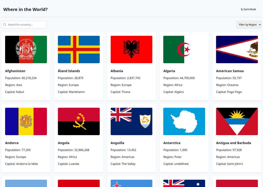 Frontend Mentor | REST Countries API Project with CSS & JS coding challenge solution