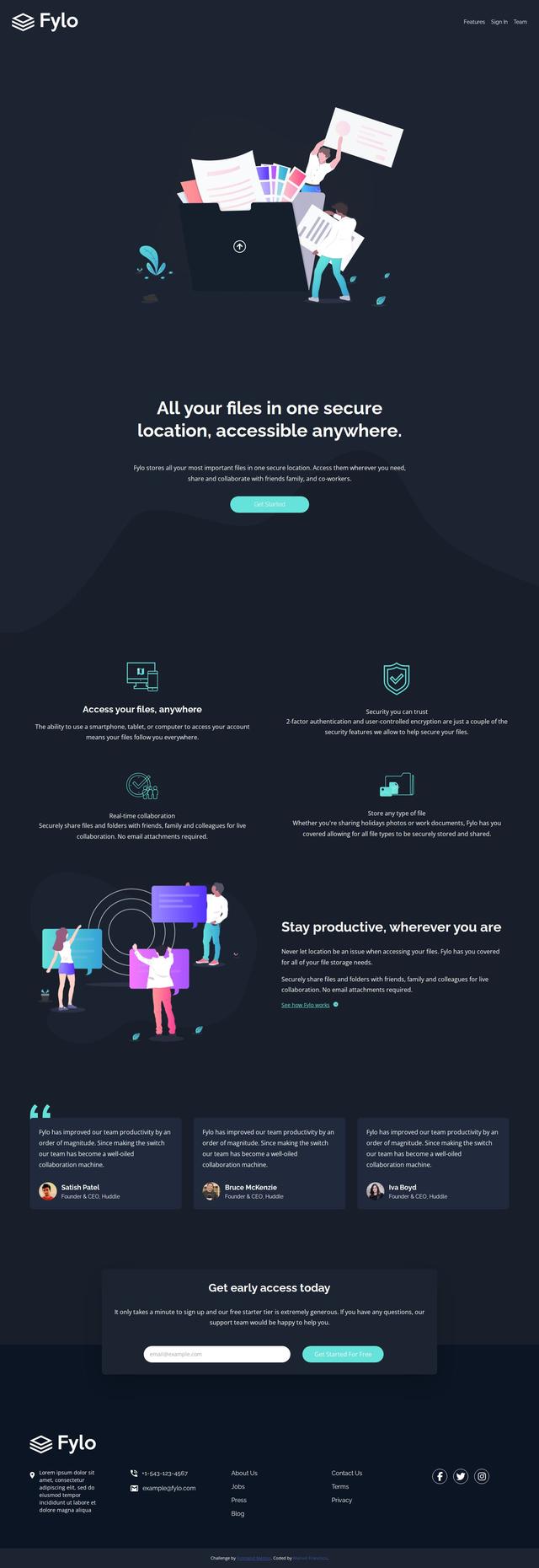 Frontend Mentor Responsive Landing Page Using Css Grid And Tailwind
