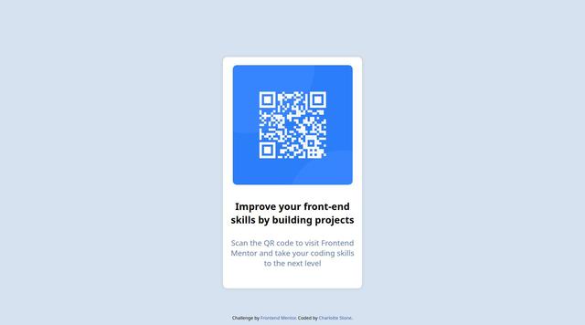 Frontend Mentor | Vanilla HTML & CSS | QR Card Solution coding challenge solution