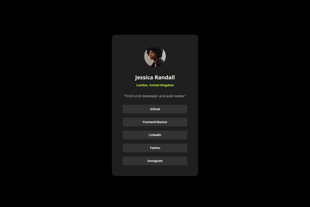 Frontend Mentor | Social-Links-Profile coding challenge solution