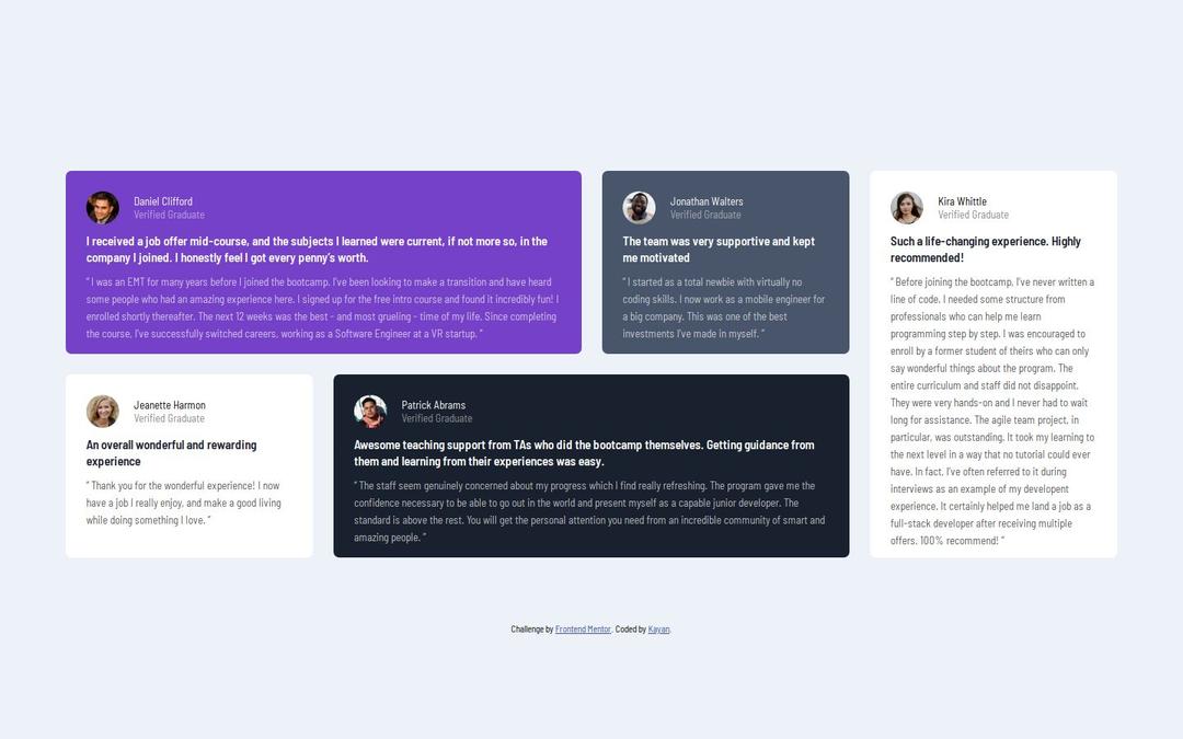 Frontend Mentor | responsive grid section using CSS grid coding challenge solution