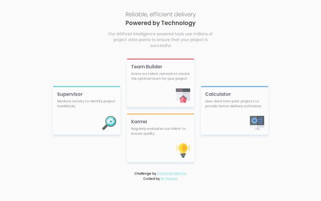Frontend Mentor | Four card feature section: Responsive Mobile-First using advance SCSS coding ...