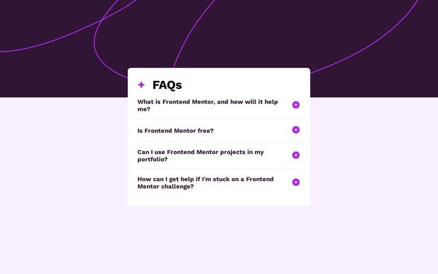 Frontend Mentor | FAQ build with scss and accessibility in mind coding challenge solution