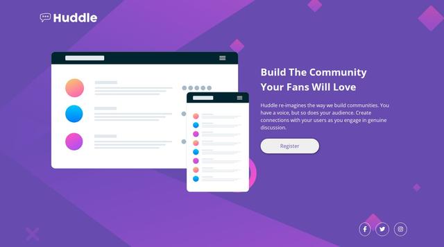 Frontend Mentor | Huddle landing page coding challenge solution