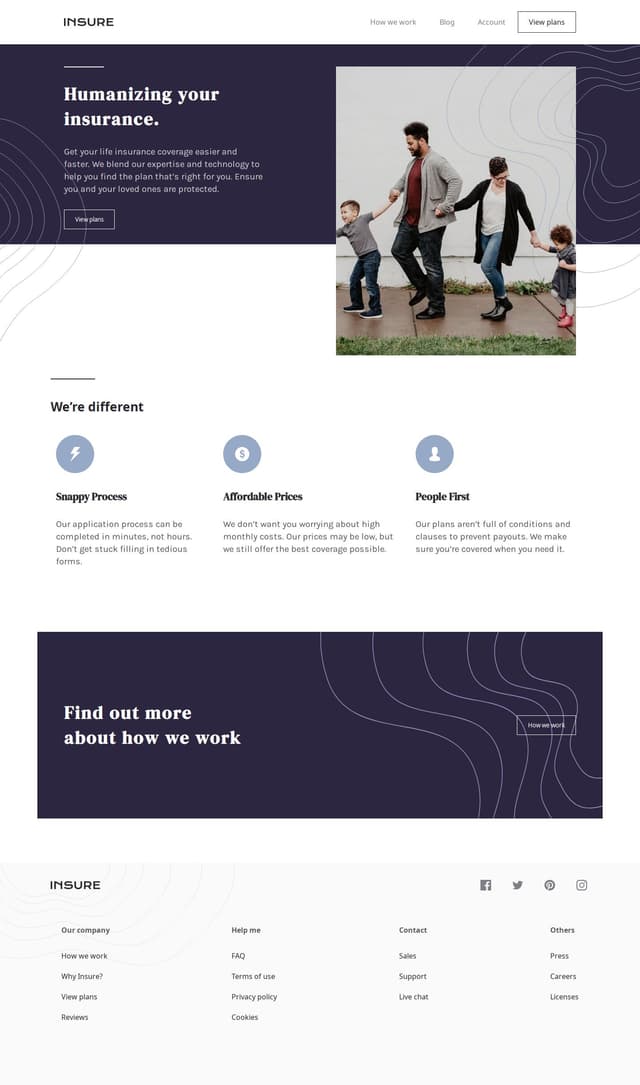 Frontend Mentor | Insure landing page coding challenge solution