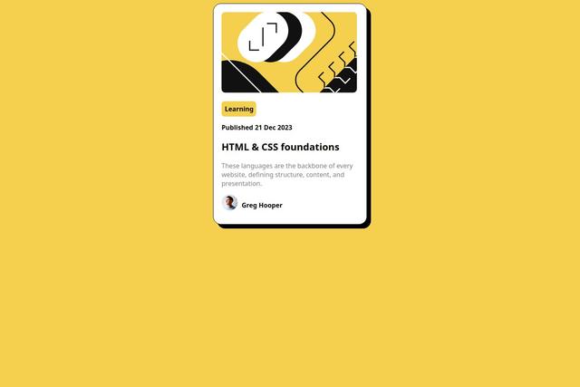 Frontend Mentor Blog Preview Card Using Html And Css Coding Challenge Solution