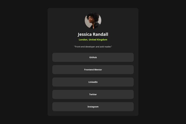 Frontend Mentor | pagina de seccion de un perfil con sus enlaces. A puro html y css coding ...