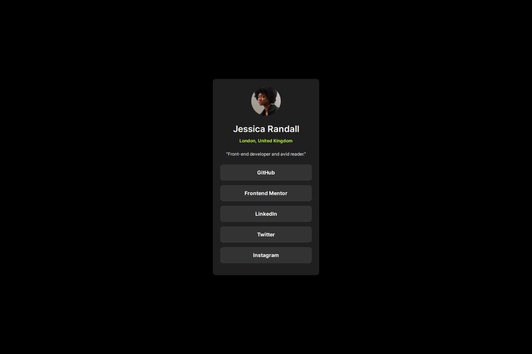 Frontend Mentor | Social links profile with React JS, vite and Tailwind CSS coding challenge ...