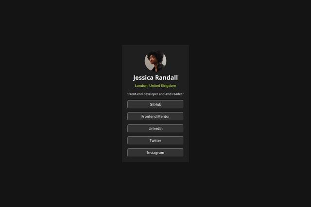 Frontend Mentor Responsive Profile Social Links Using Html And Css Coding Challenge Solution