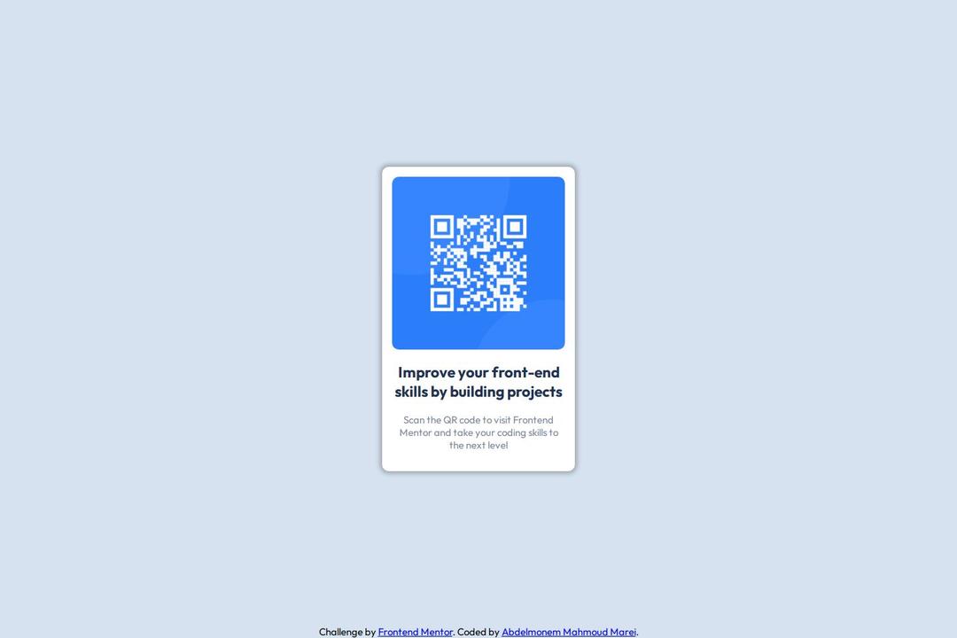 Frontend Mentor | QR Code Component Challenge coding challenge solution