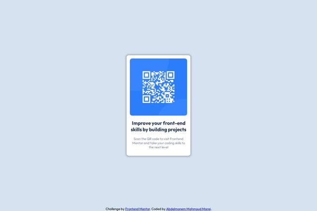 Frontend Mentor | QR Code Component Challenge coding challenge solution