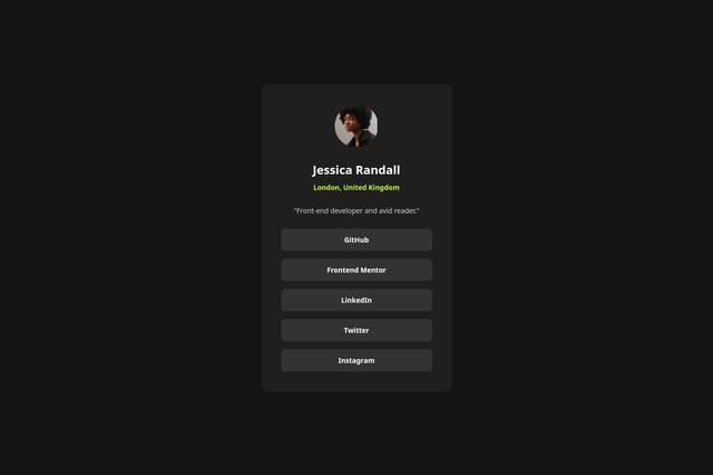 Frontend Mentor | Responsive Social Links Profile with Custom Fonts & Flexbox coding challenge ...