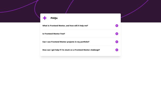 Frontend Mentor | Responsive FAQ page coding challenge solution