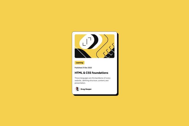 Frontend Mentor | blog Card using flexbox layout coding challenge solution