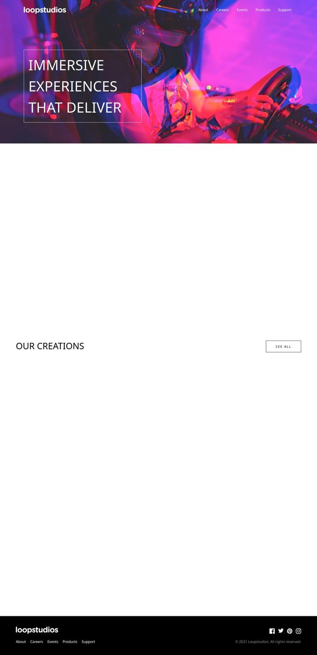 Frontend Mentor | Loopstudios landing page coding challenge solution