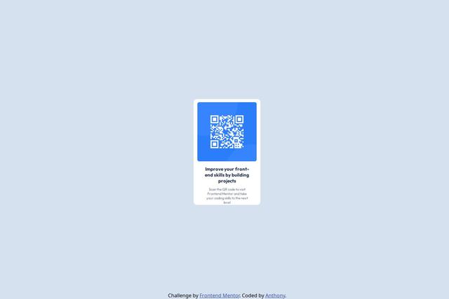 Frontend Mentor | QR code component using html and css flex box coding challenge solution