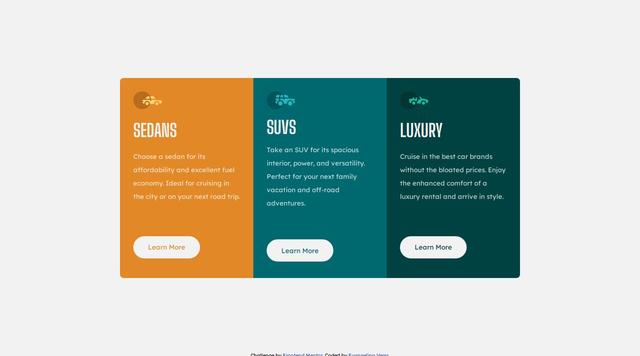 Frontend Mentor Responsive 3 Column Preview Coding Challenge Solution