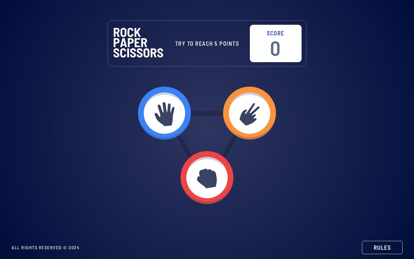 Frontend Mentor | Rock Paper Scissors using React and typescript coding challenge solution