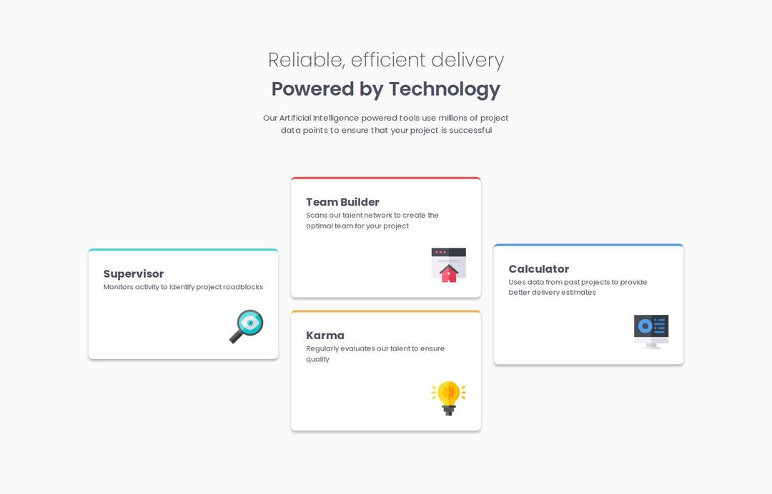 Frontend Mentor | Responsive Four Card Feature Section using HTML and ...