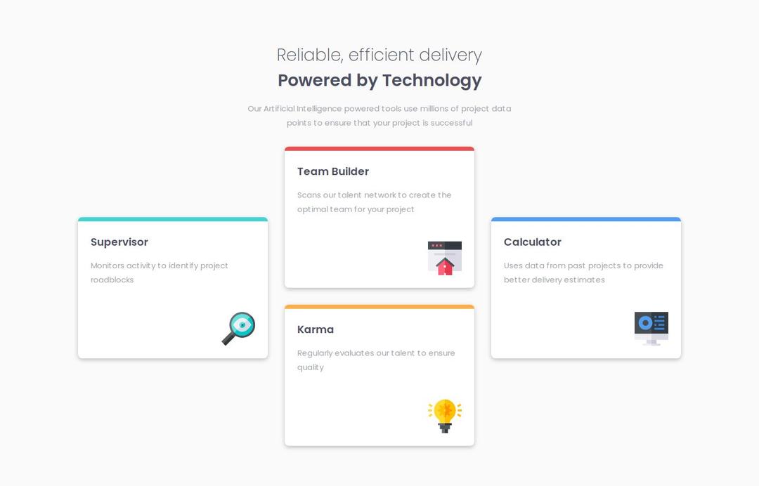 Frontend Mentor | Four card feature section using flexbox and grid coding challenge solution
