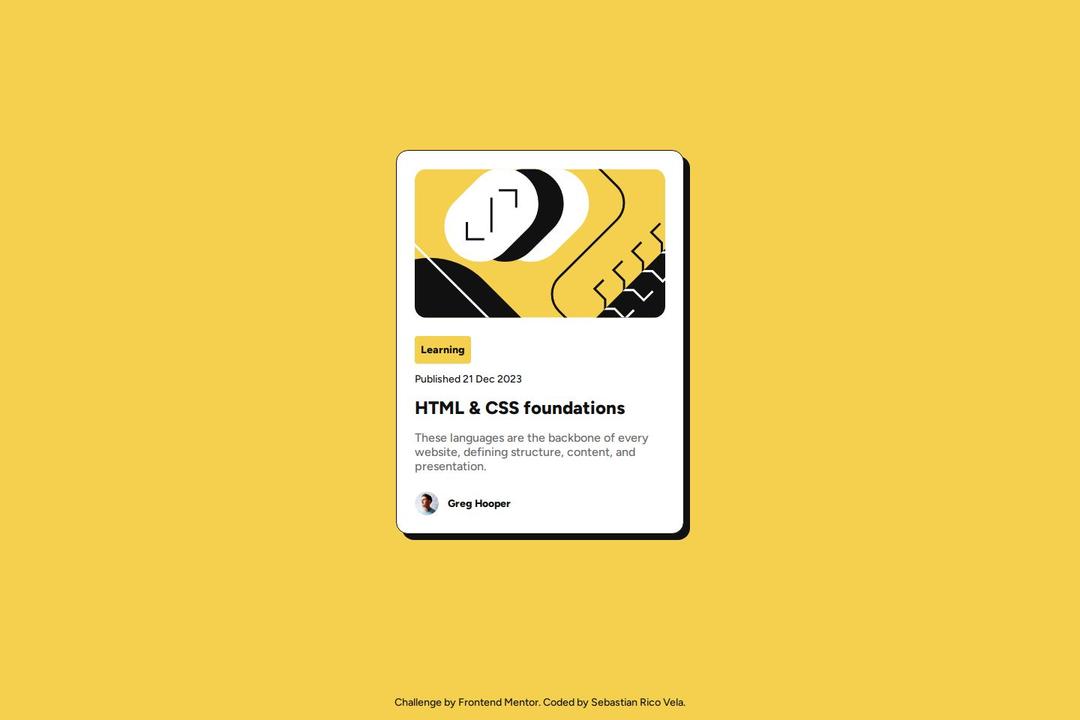 Frontend Mentor | Blog Preview Card Responsive coding challenge solution