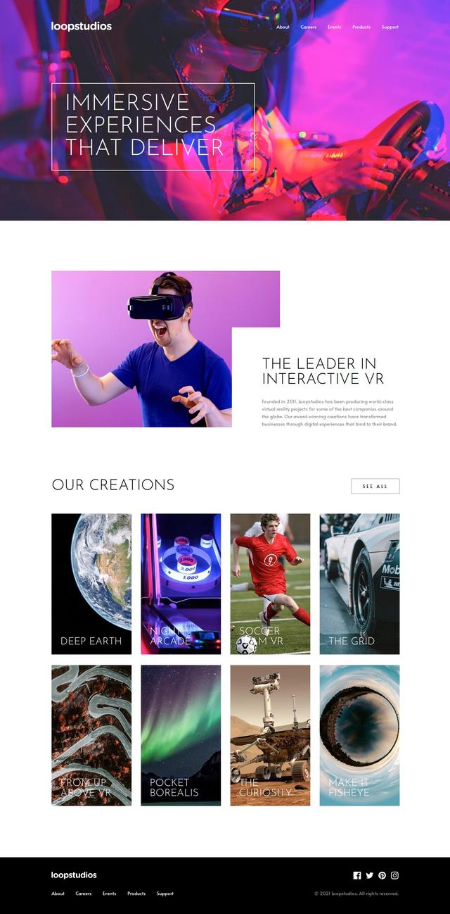 Frontend Mentor | Loopstudios landing page coding challenge solution