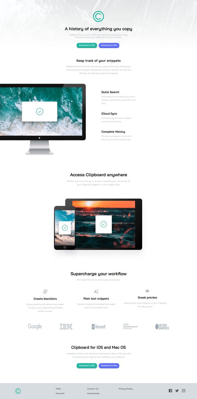 Frontend Mentor | Clipboard Landing page using HTML and CSS coding challenge solution
