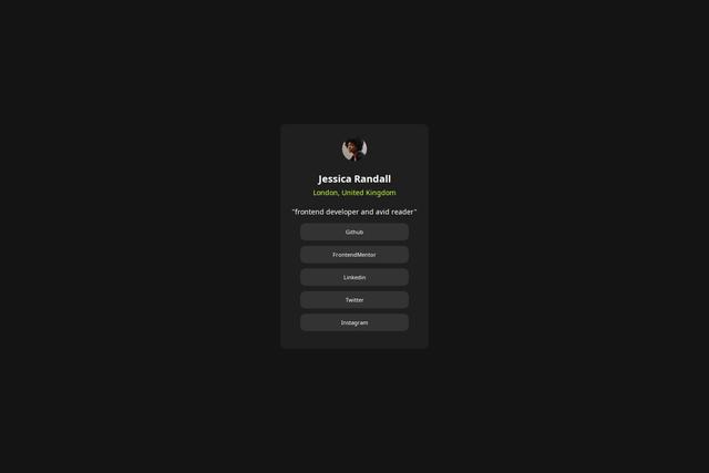 Frontend Mentor Socials Link Card With Simple Html And Css Coding Challenge Solution